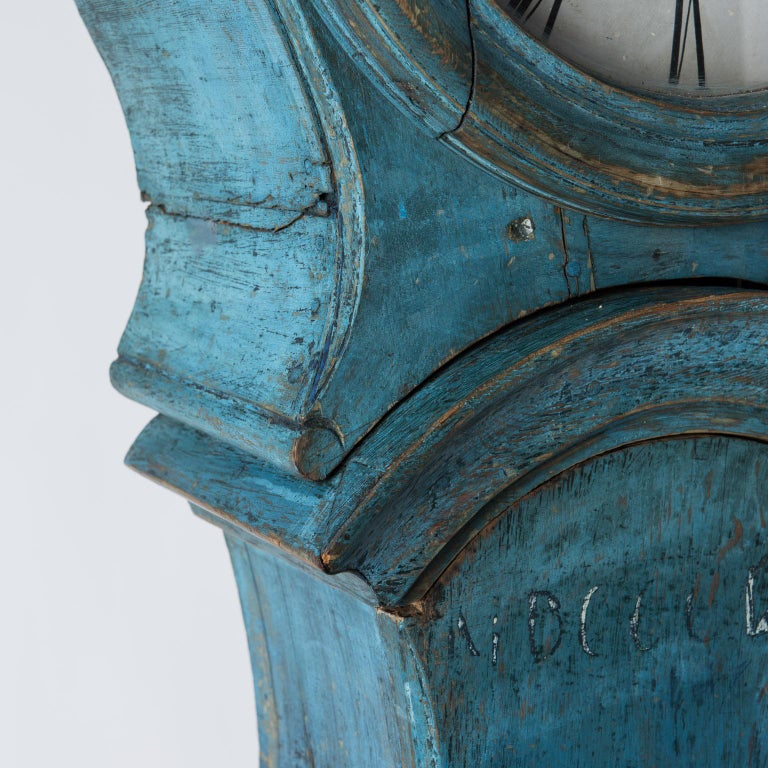 Diminutive Swedish Mora Clock with Crown Dated 1863 For Sale at 1stDibs