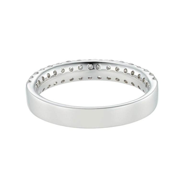 Double-Row Diamond Half Eternity Ring For Sale at 1stDibs