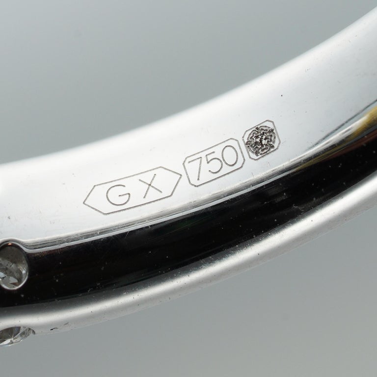 Double-Row Diamond Half Eternity Ring For Sale at 1stDibs