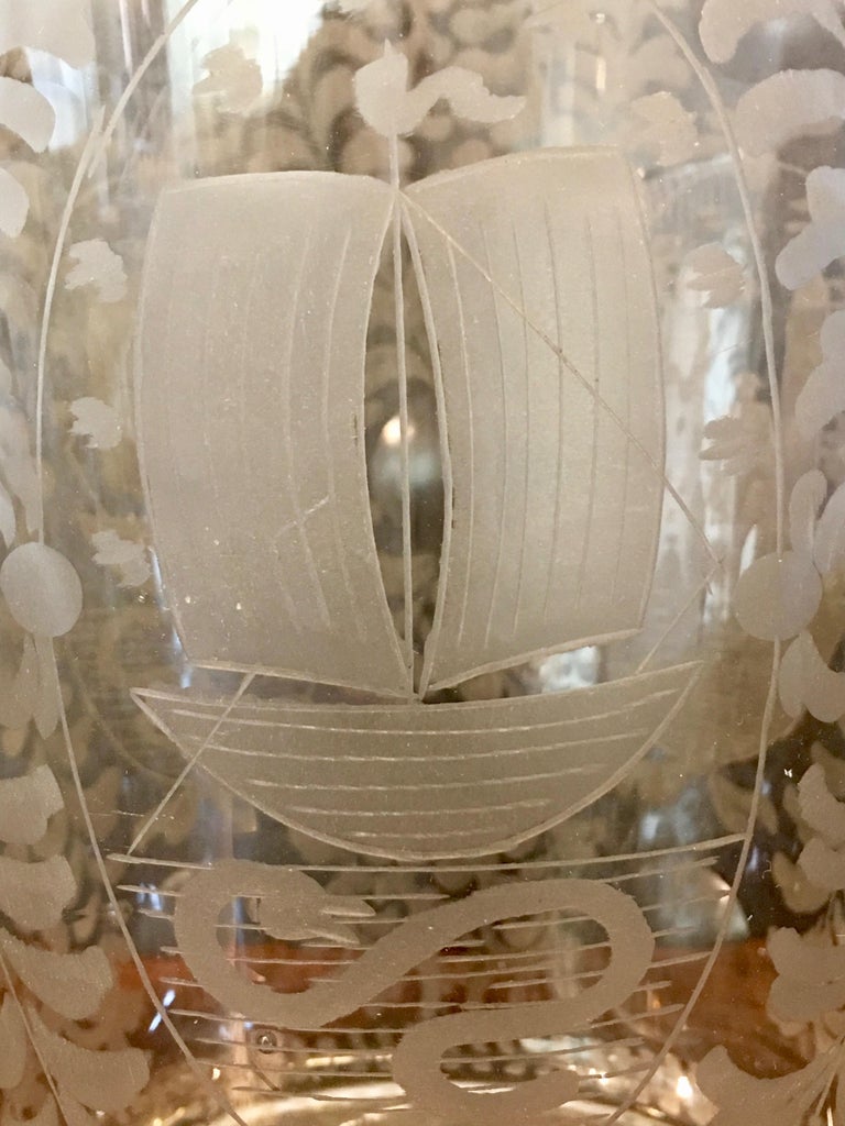 Dutch Large Etched Glass Vase, 19th Century For Sale at 1stDibs ...