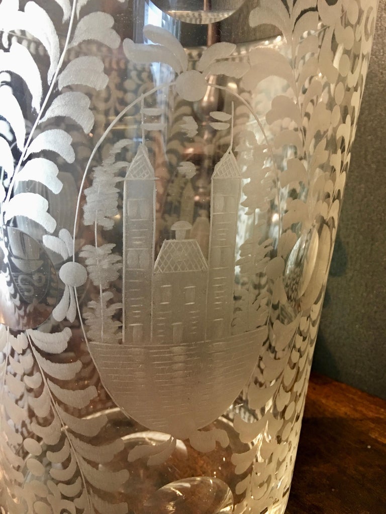 Dutch Large Etched Glass Vase, 19th Century For Sale at 1stDibs ...