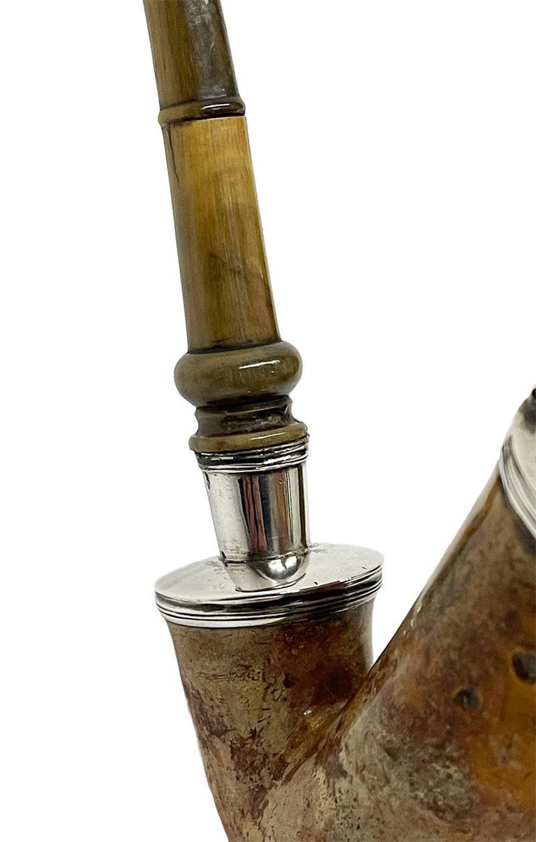 Dutch Meerschaum Pipe with Silver Mounts, 1840-1870 For Sale at 1stDibs