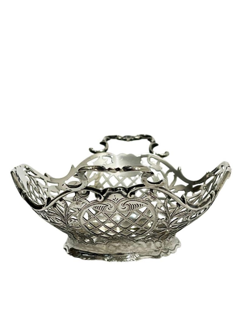 Dutch Silver Bonbon Basket by Gerrit Van Der Dussen, 1909 For Sale at ...