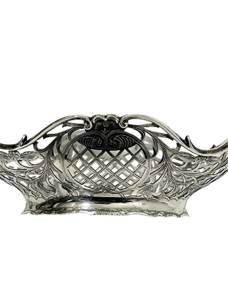 Dutch Silver Bonbon Basket by Gerrit Van Der Dussen, 1909 For Sale at ...