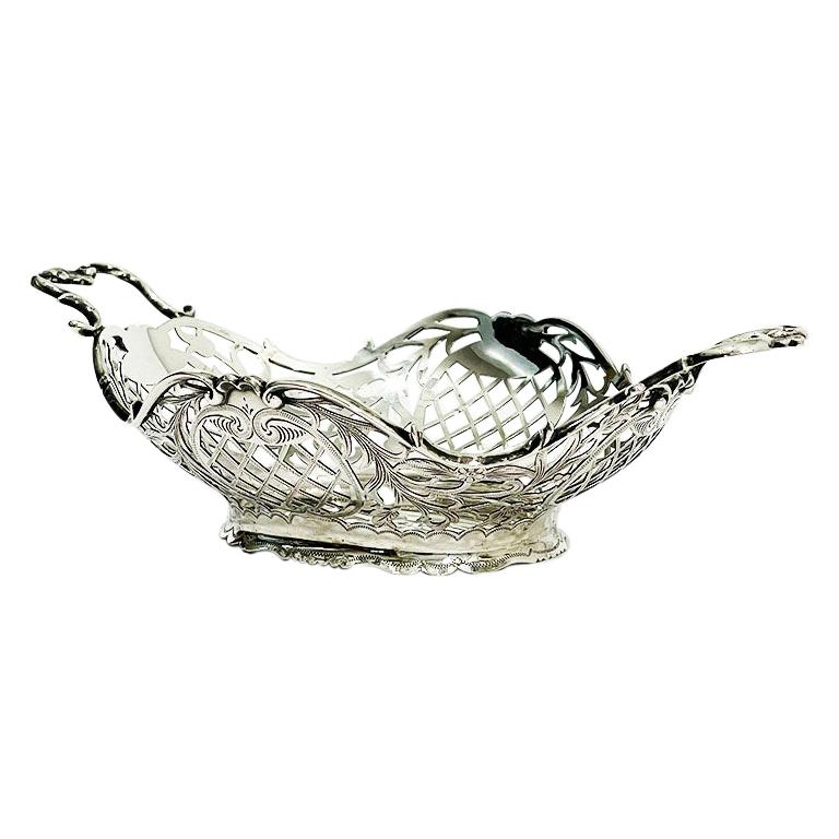 Dutch Silver Bonbon Basket by Gerrit Van Der Dussen, 1909 For Sale at ...