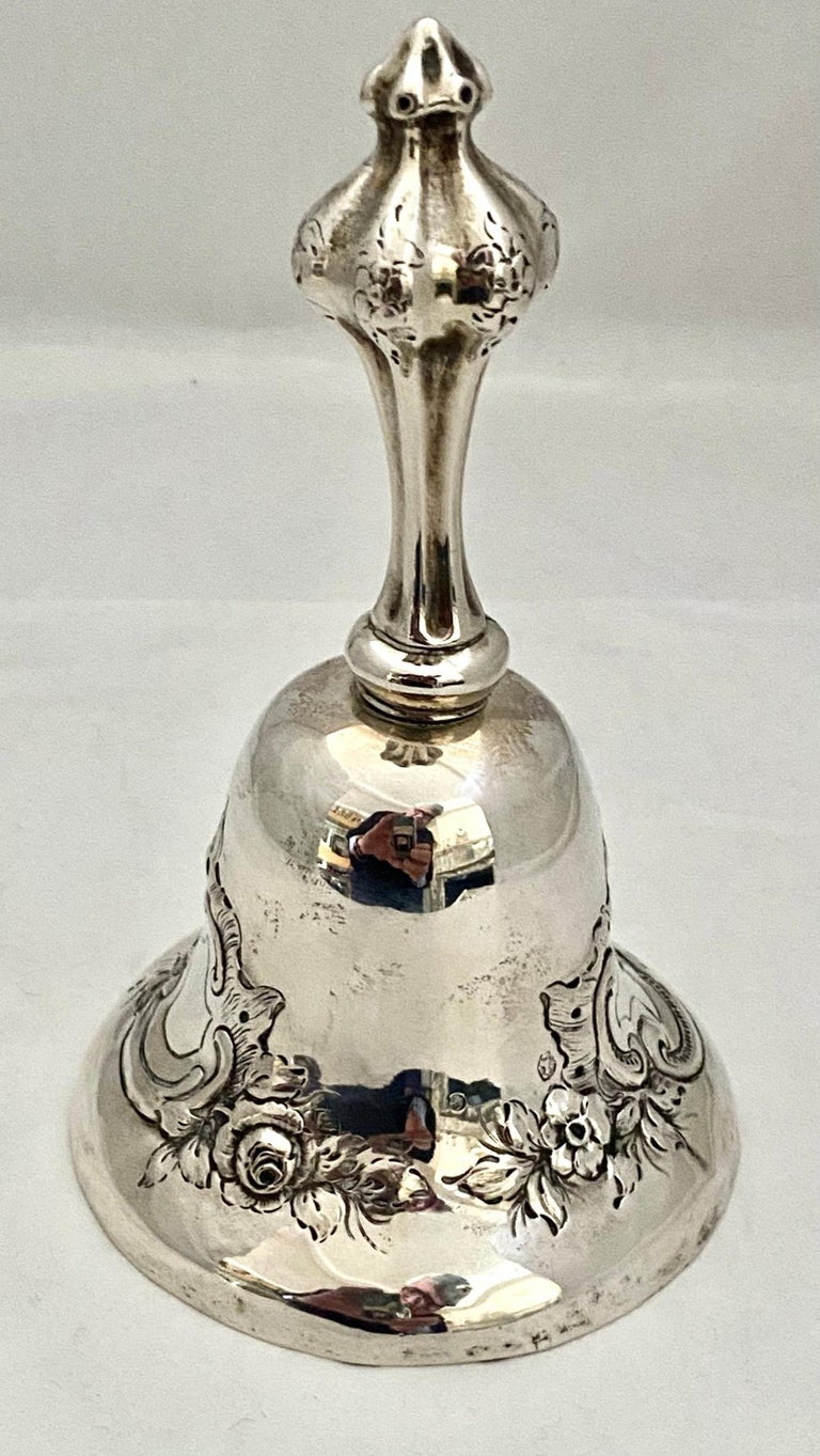 Dutch Silver Table Bell, Biedermeijer Style 1857, Ferdinand Hoeker ...