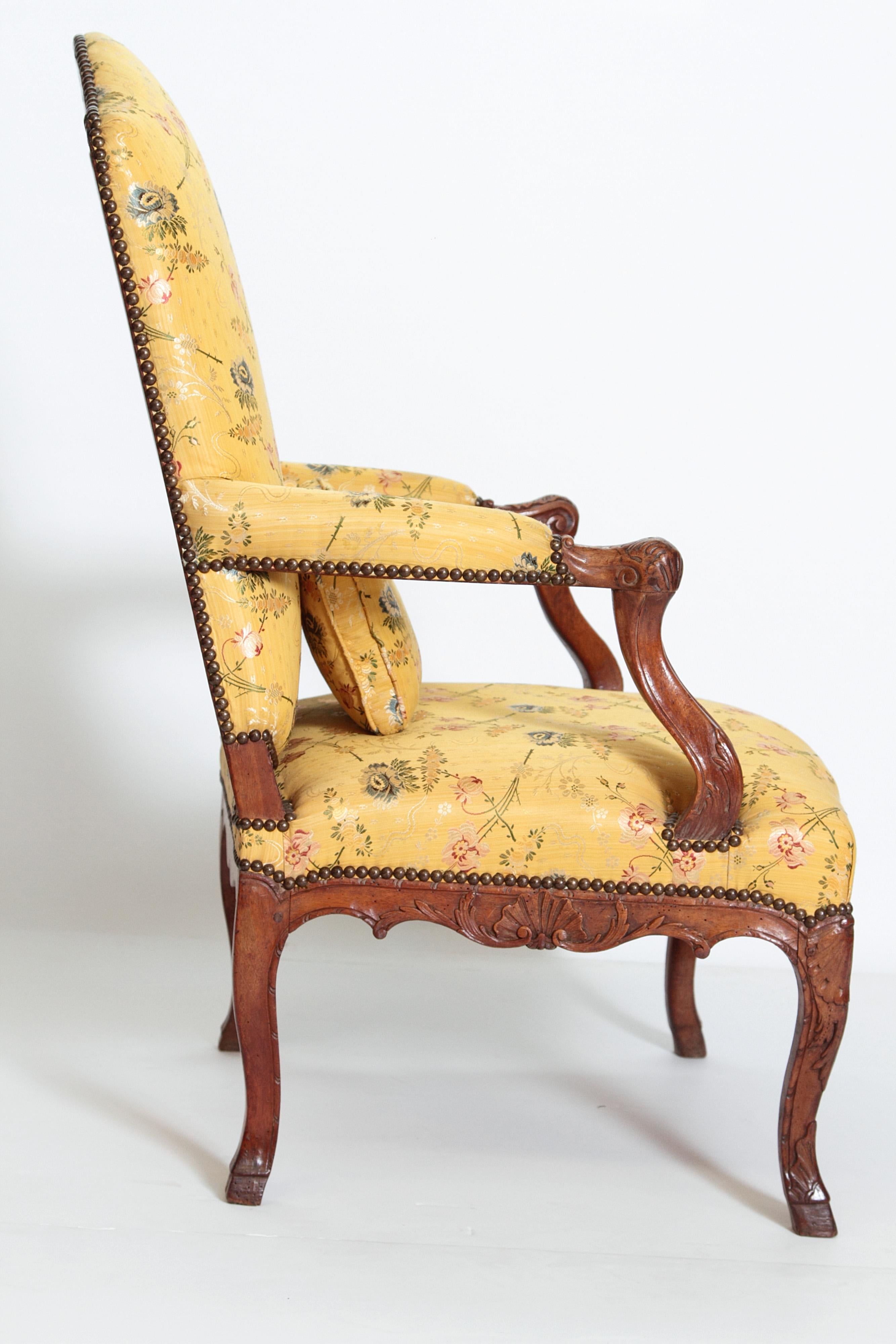 Early 18th Century Walnut Regence Armchair at 1stDibs