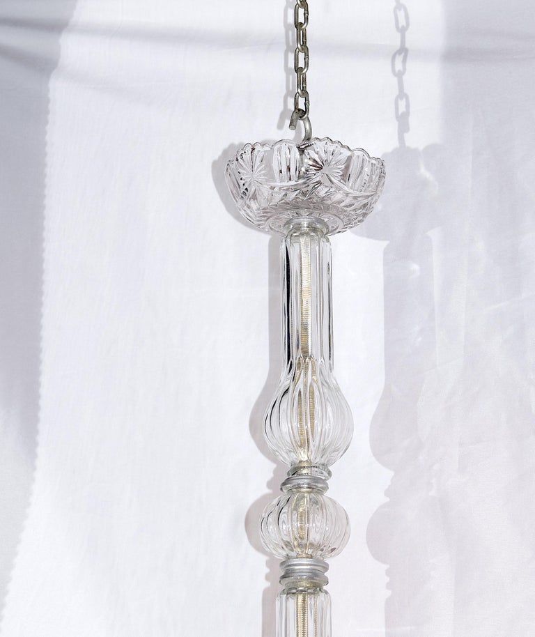 Early 20th Century Glass Chandelier For Sale at 1stDibs
