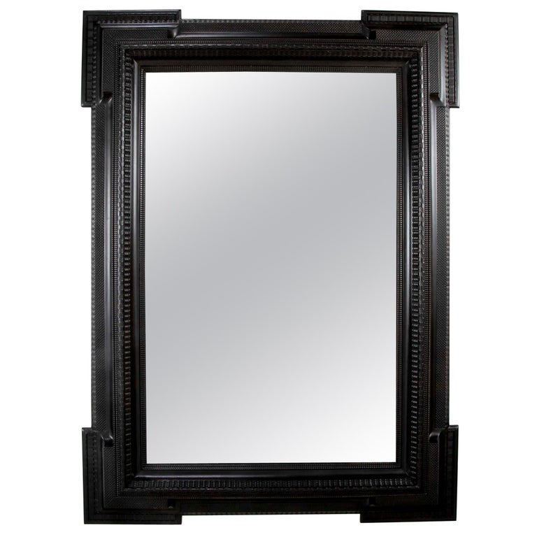 Ebonized Flemish Baroque Style Mirror at 1stDibs
