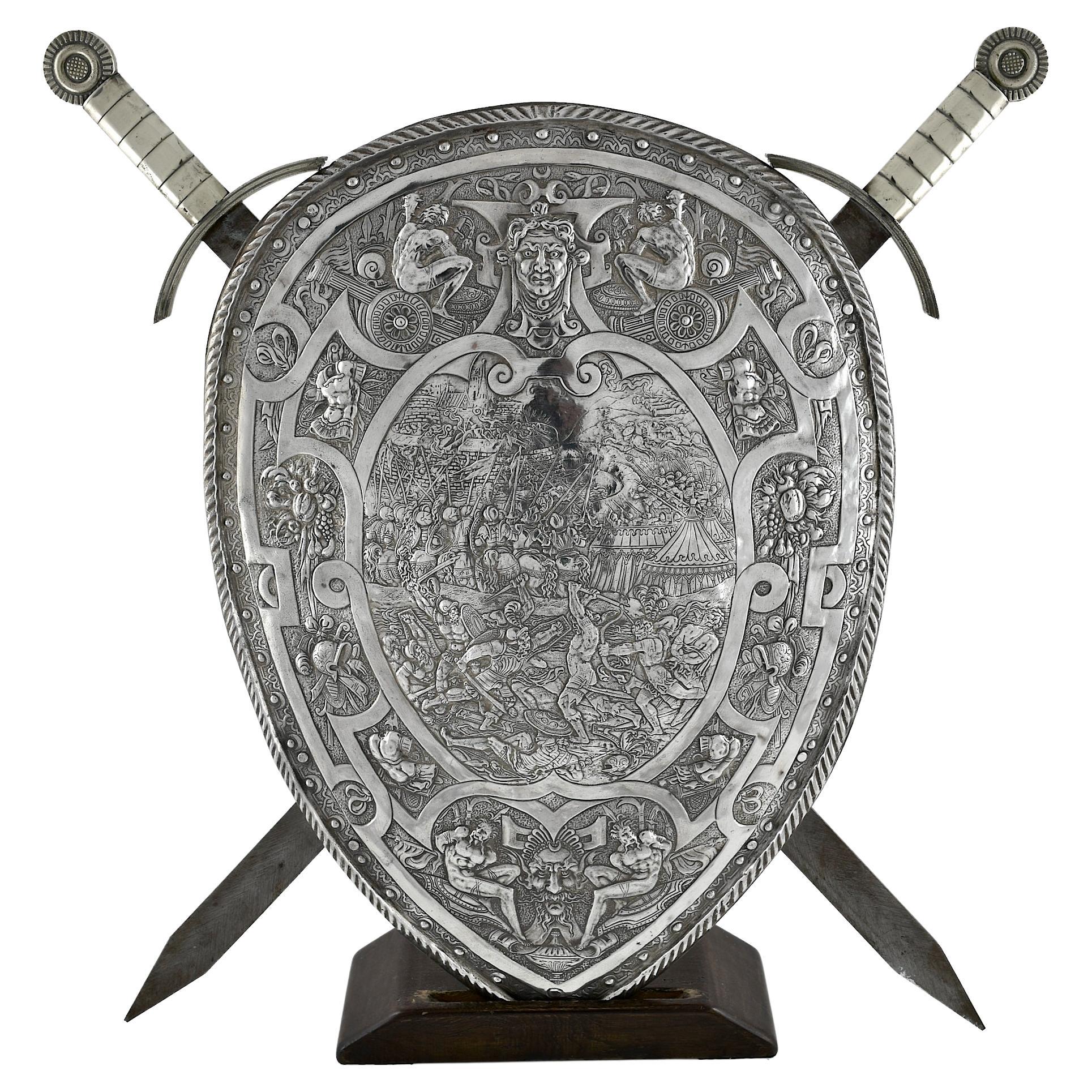 A electrotype shield by Elkington For Sale at 1stDibs