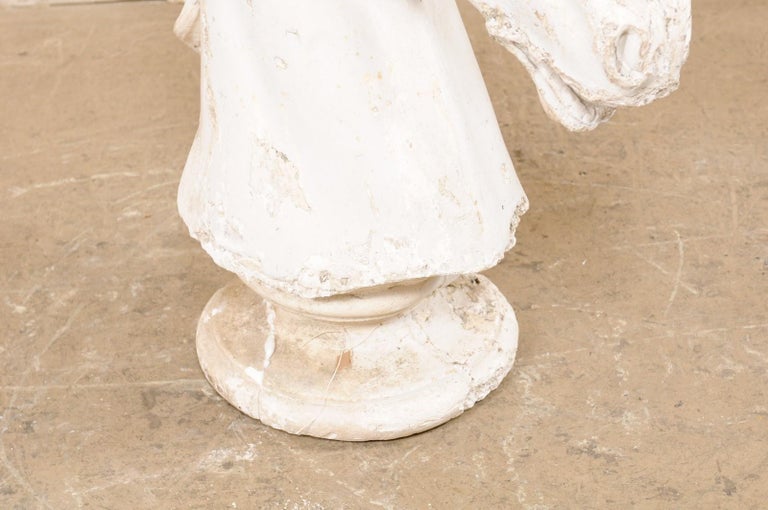 European Plaster Horse Head with Wavy Mane and Lovely Aged Patina For ...