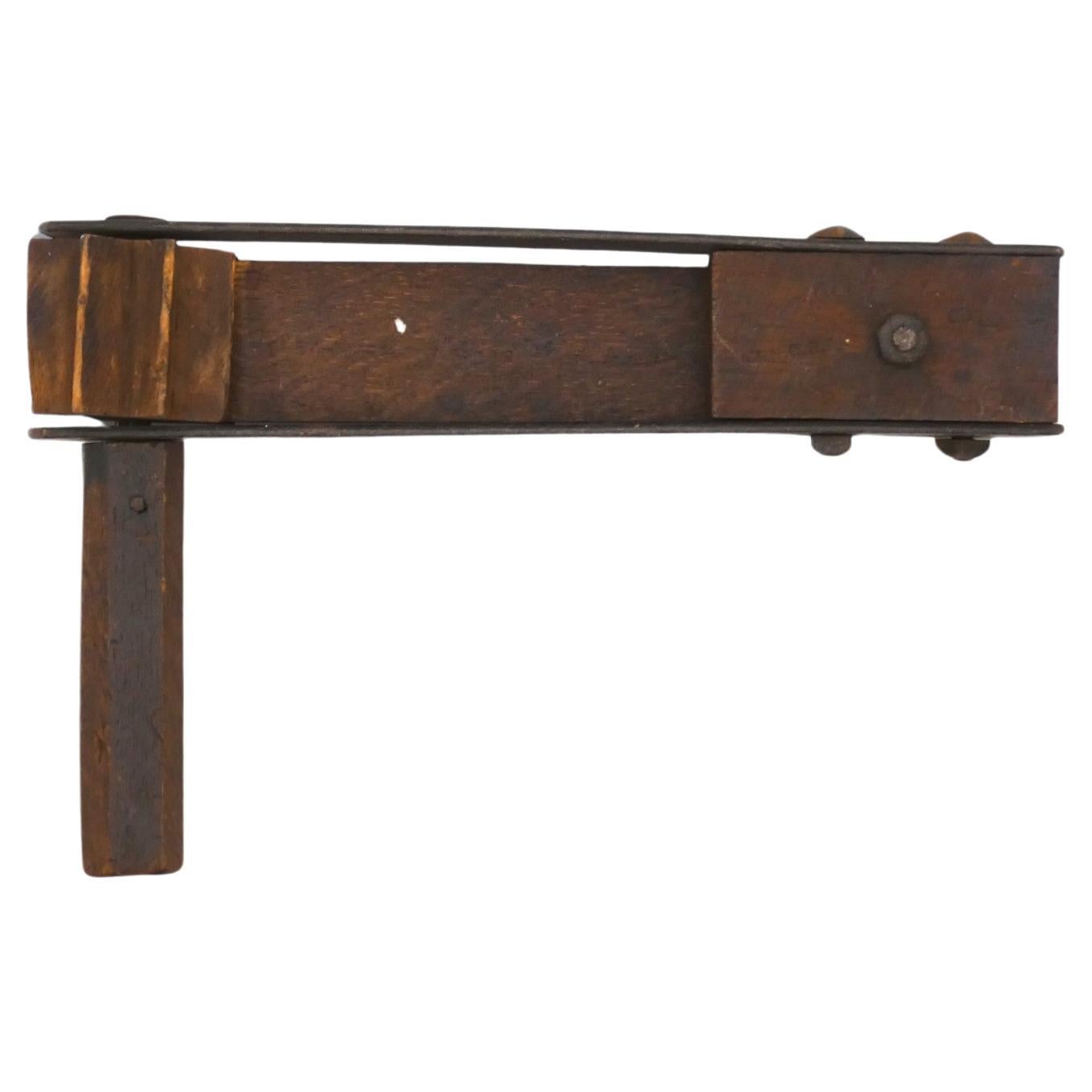 Rustic English Wooden Barrel with Metal Straps from the Late 19th ...