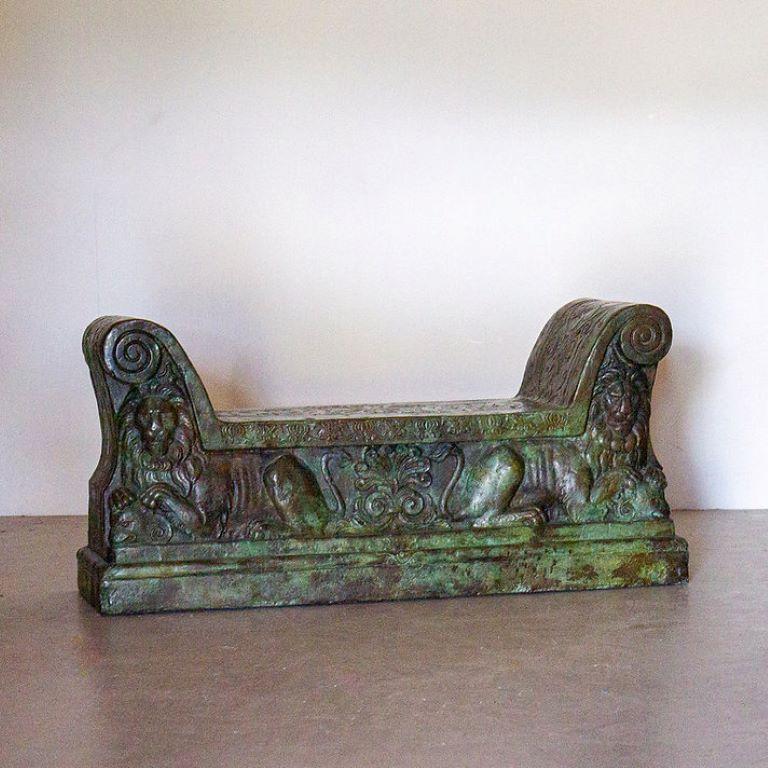 Fabulous Cast Bronze Bench, Last in Edition at 1stDibs