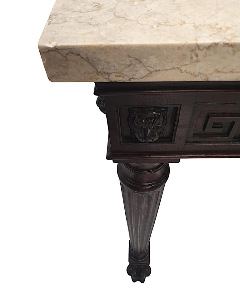 A Fabulous Pair of Mid 20th Century Marble Top Console Tables For Sale ...