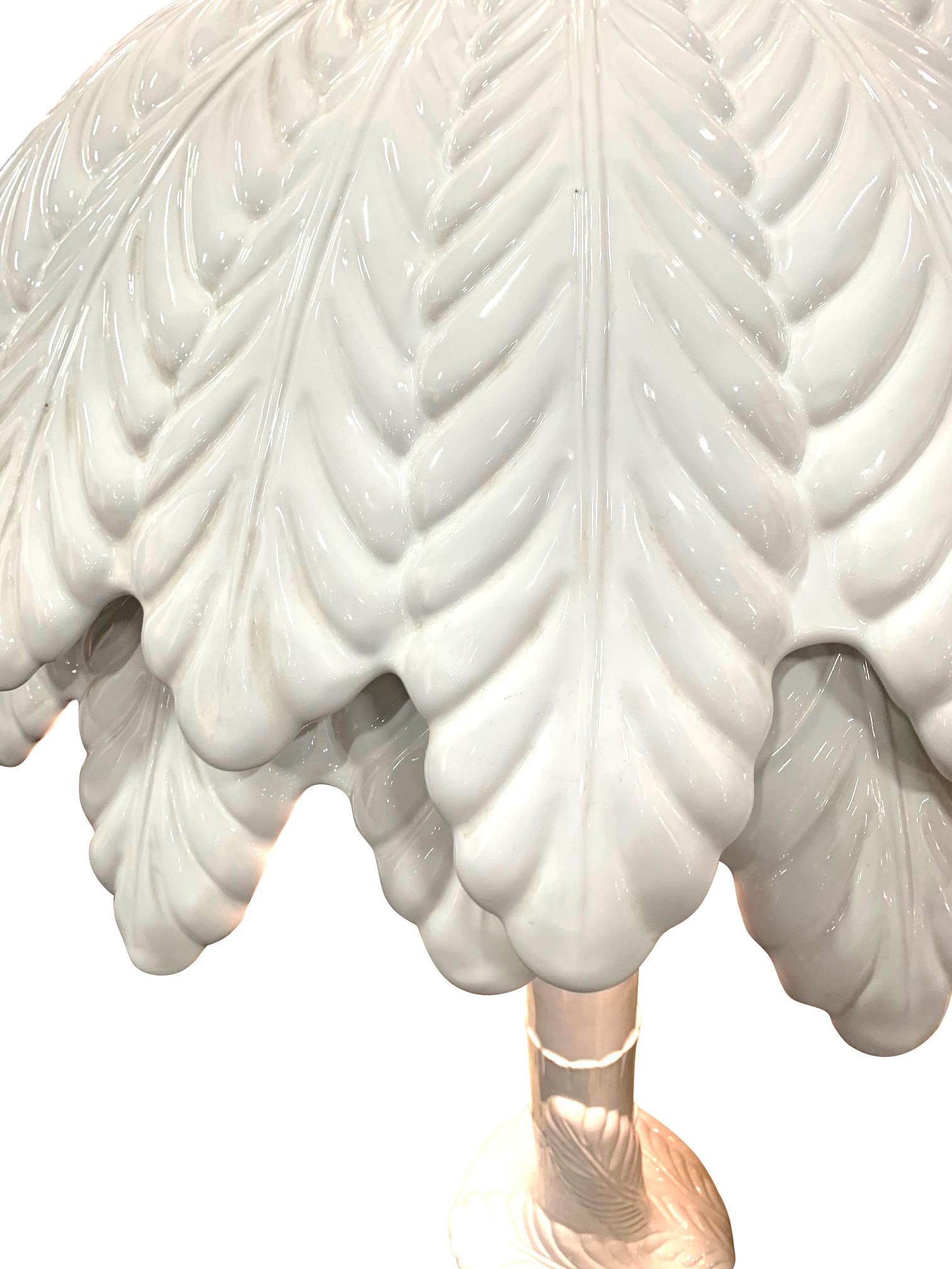 Fantastic Large 1970s Italian White Ceramic Palm Tree Floor Lamp at ...