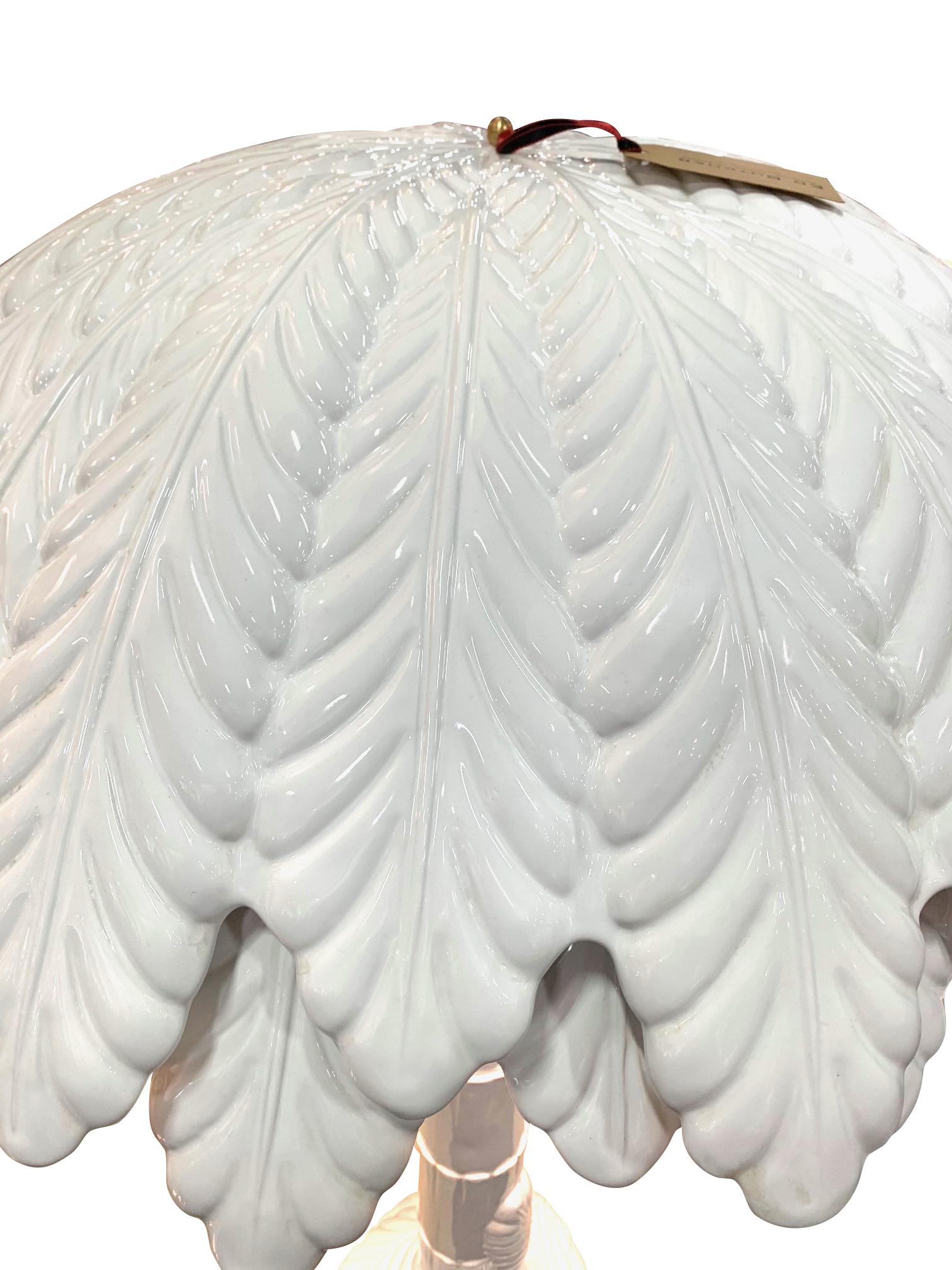 Fantastic Large 1970s Italian White Ceramic Palm Tree Floor Lamp at ...