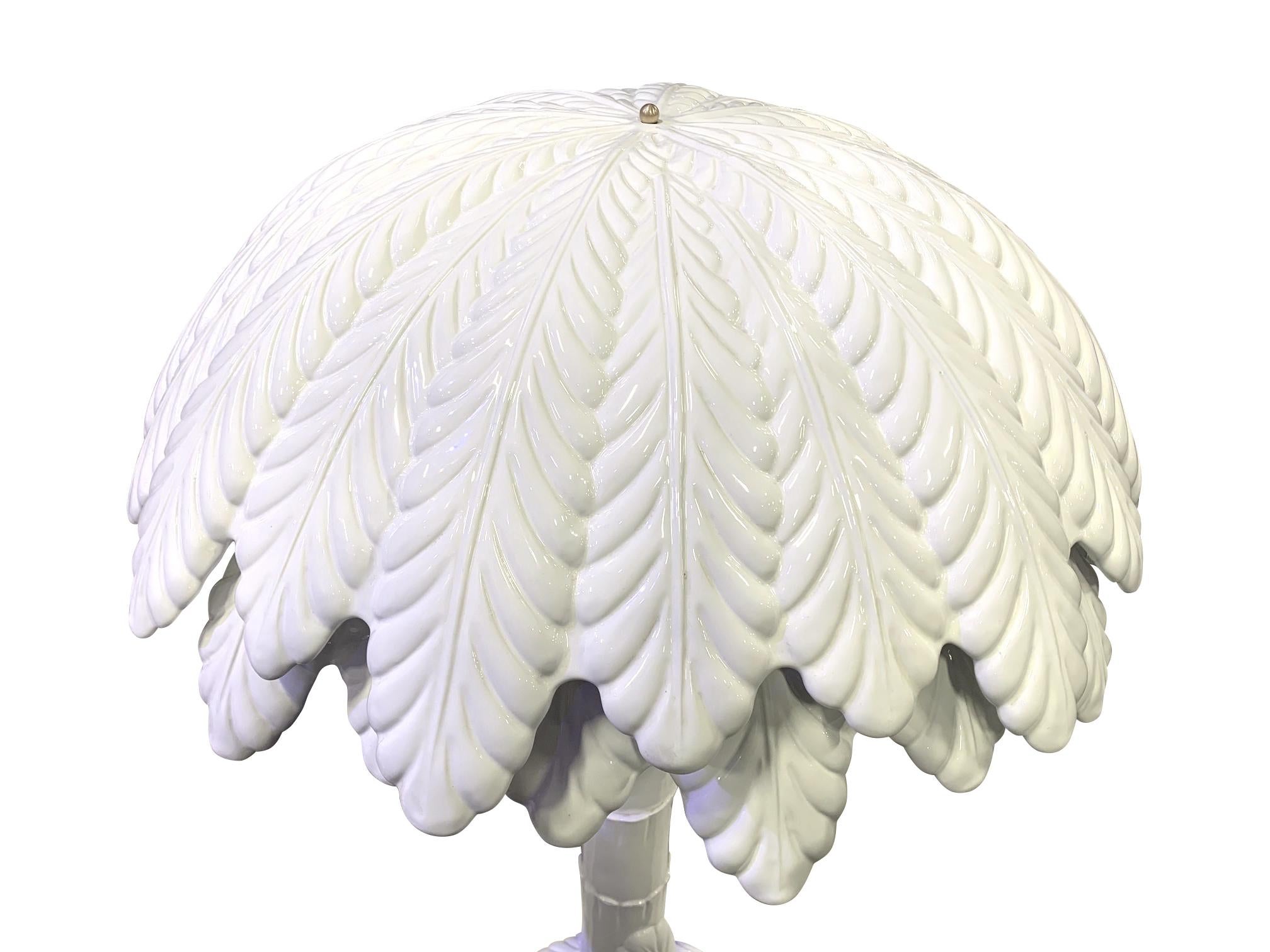 Fantastic Large 1970s Italian White Ceramic Palm Tree Floor Lamp at ...