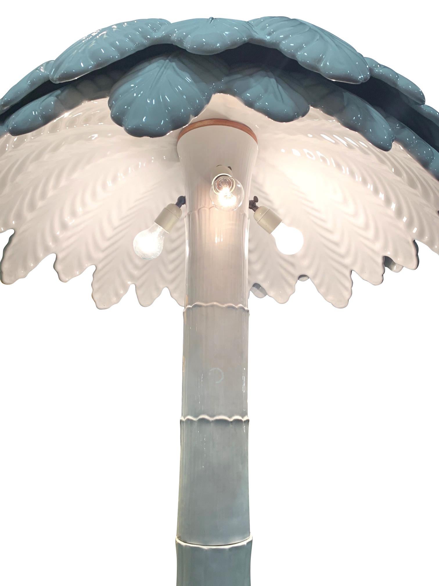 Fantastic Large 1970s Italian White Ceramic Palm Tree Floor Lamp at ...