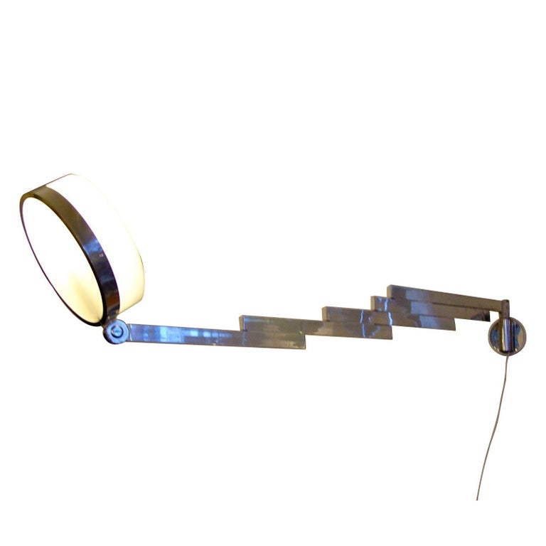 Far Extending Aluminium and Perspex Wall Light, Italy, circa 1960's to ...