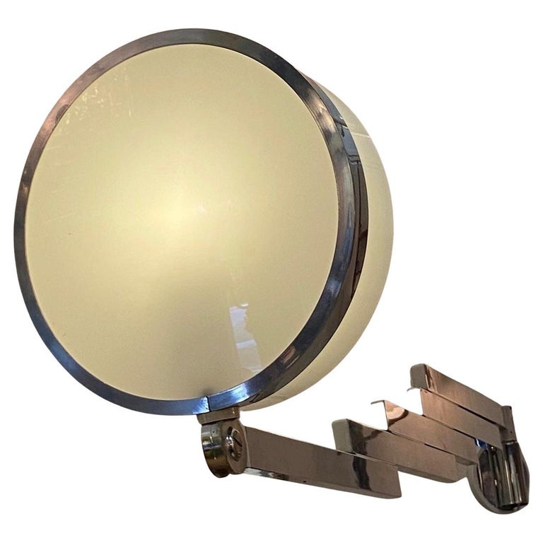 Far Extending Aluminium and Perspex Wall Light, Italy, circa 1960's to ...