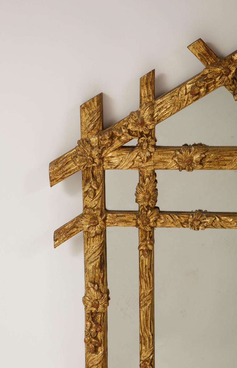 Faux Bois Gilt Gesso Mirror at 1stDibs