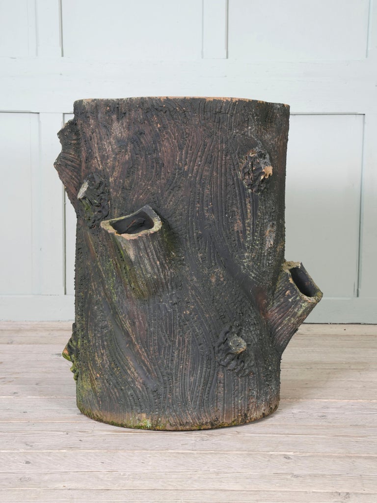 Faux Bois Tree Trunk Table For Sale at 1stDibs