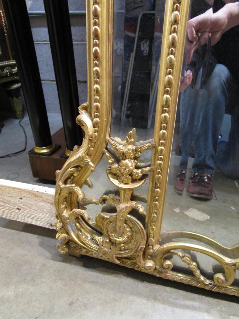Fine 19th Century French Gilt Carved Mirror, Finest Carving and Details ...