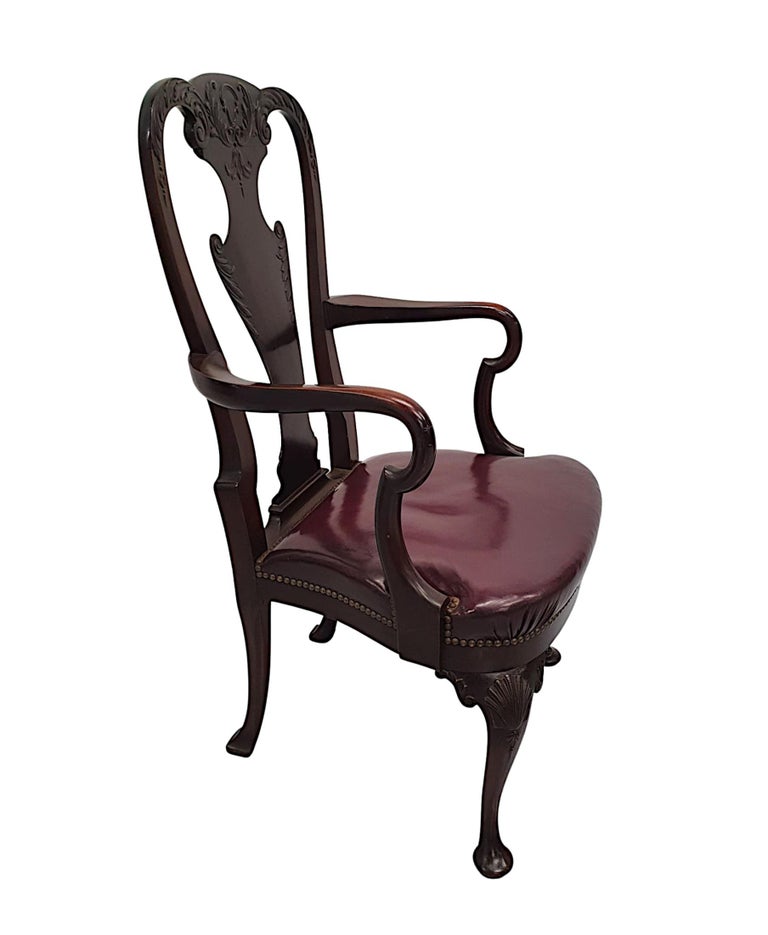 Fine 19th Century Irish Design Desk Chair or Armchair For Sale at 1stDibs