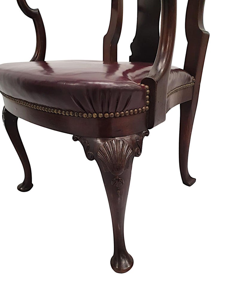 Fine 19th Century Irish Design Desk Chair or Armchair For Sale at 1stDibs