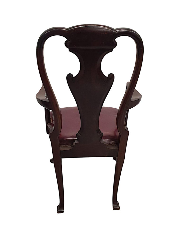 Fine 19th Century Irish Design Desk Chair or Armchair For Sale at 1stDibs