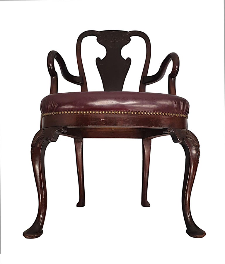 Fine 19th Century Irish Design Desk Chair or Armchair For Sale at 1stDibs