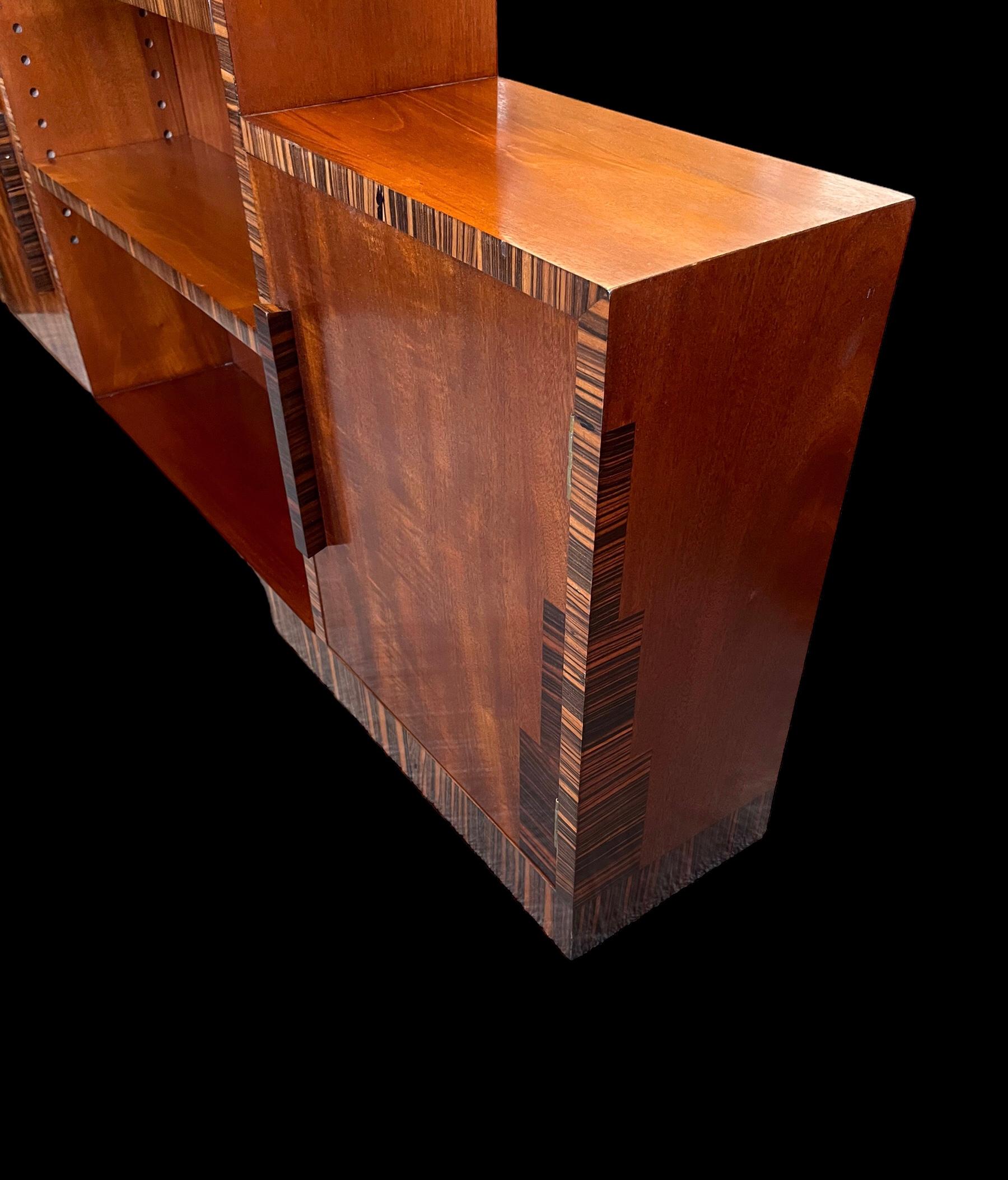 A Fine Art Deco Skyscraper Bookcase For Sale at 1stDibs