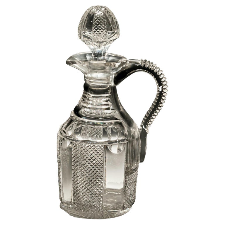 Fine Diamond and Pillar Cut Regency Claret Jug For Sale at 1stDibs