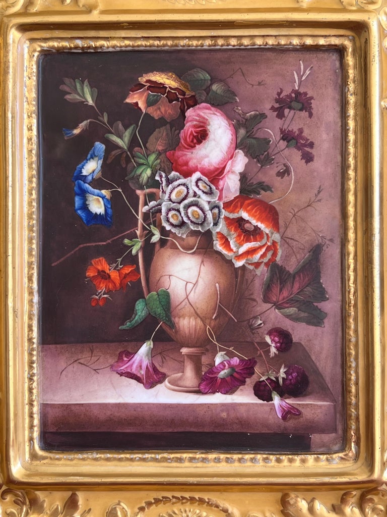 Fine English Porcelain Porcelain Still Life Decorated Plaque, C.1825 ...