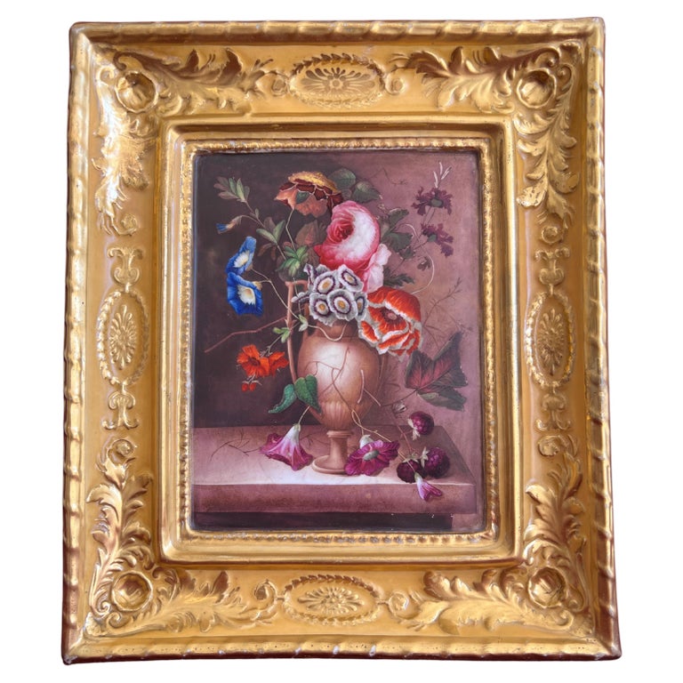 Fine English Porcelain Porcelain Still Life Decorated Plaque, C.1825 ...