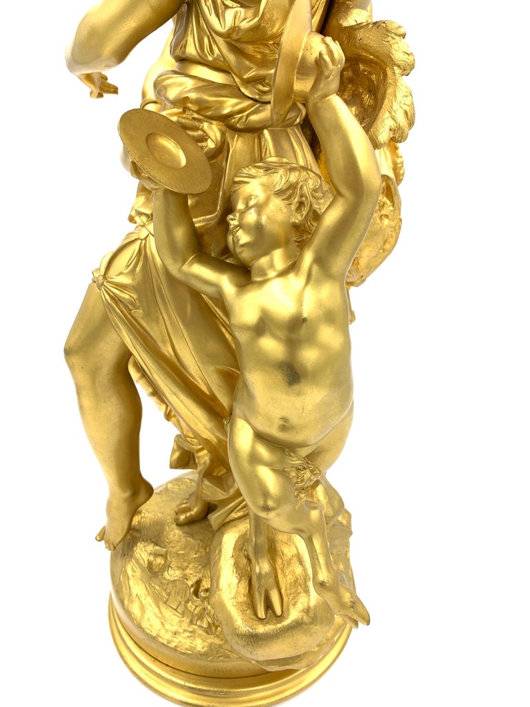 Fine French Gilt Bronze Bacchic Figural Group at 1stDibs