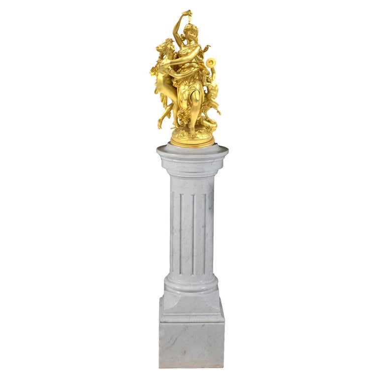 Fine French Gilt Bronze Bacchic Figural Group at 1stDibs