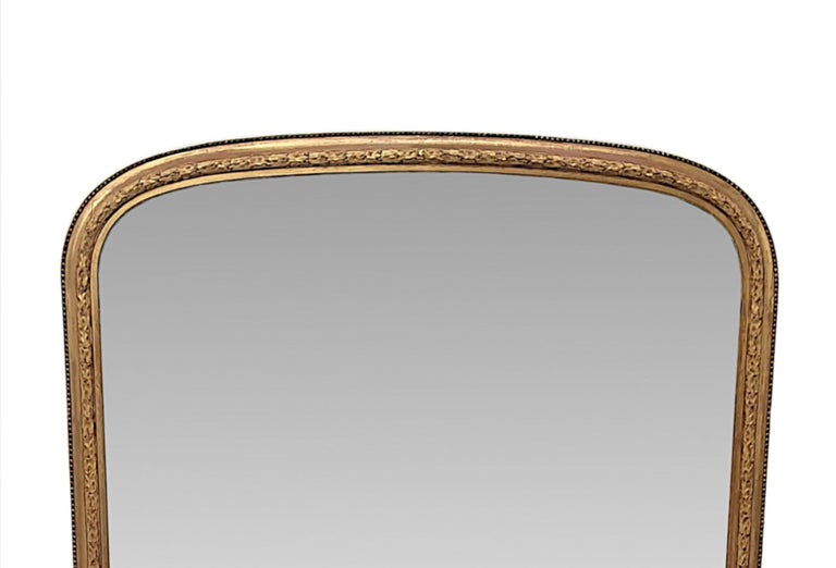 Fine Large 19th Century Archtop Giltwood Overmantle Mirror For Sale at ...