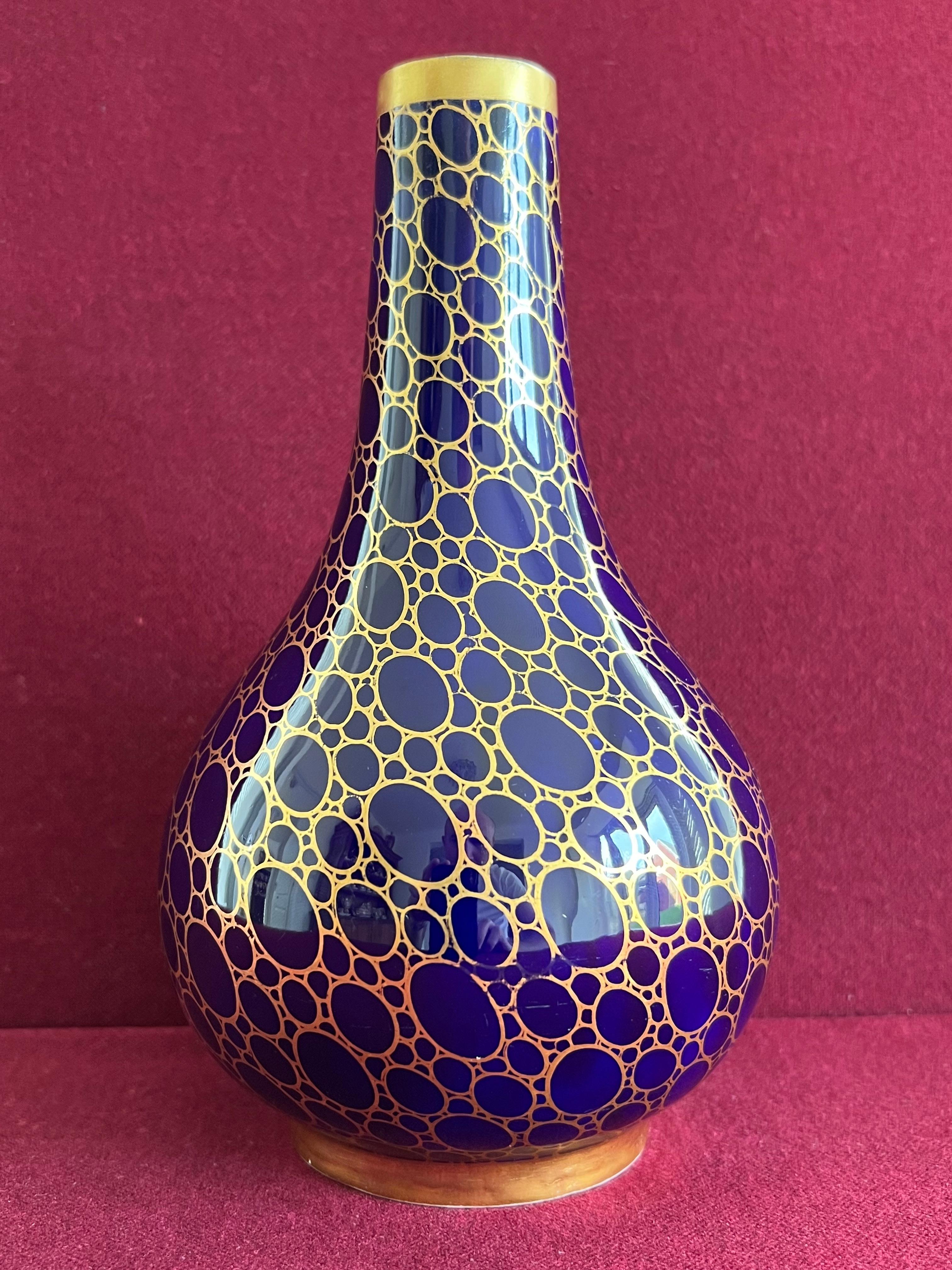 Fine Minton Porcelain Bottle Shaped Vase C.1840 For Sale at 1stDibs