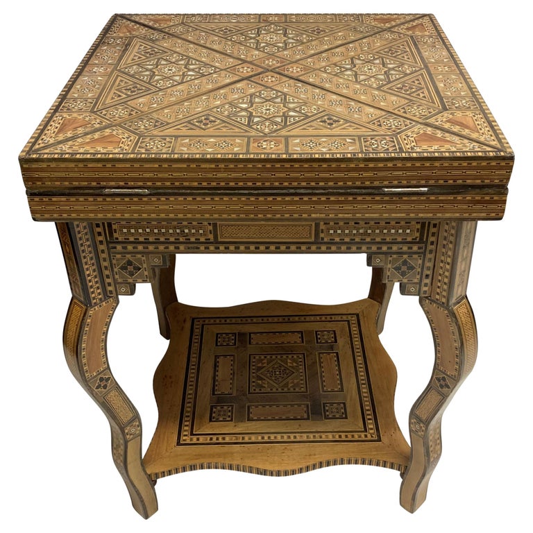Fine Moorish Inlaid Games Table For Sale at 1stDibs