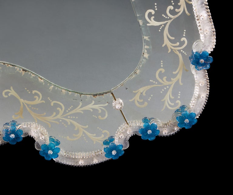 A Fine Murano Glass Mirror For Sale at 1stDibs