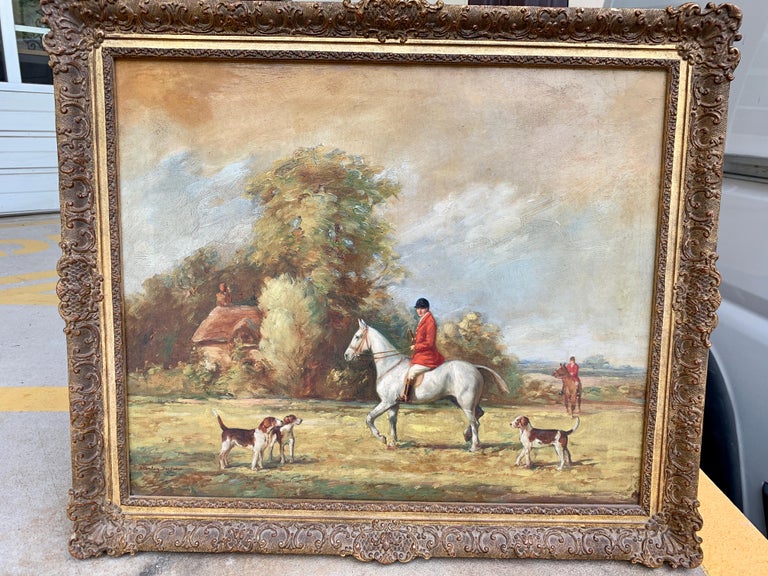 Fine Pair of English Fox Hunting-Sporting Paintings at 1stDibs