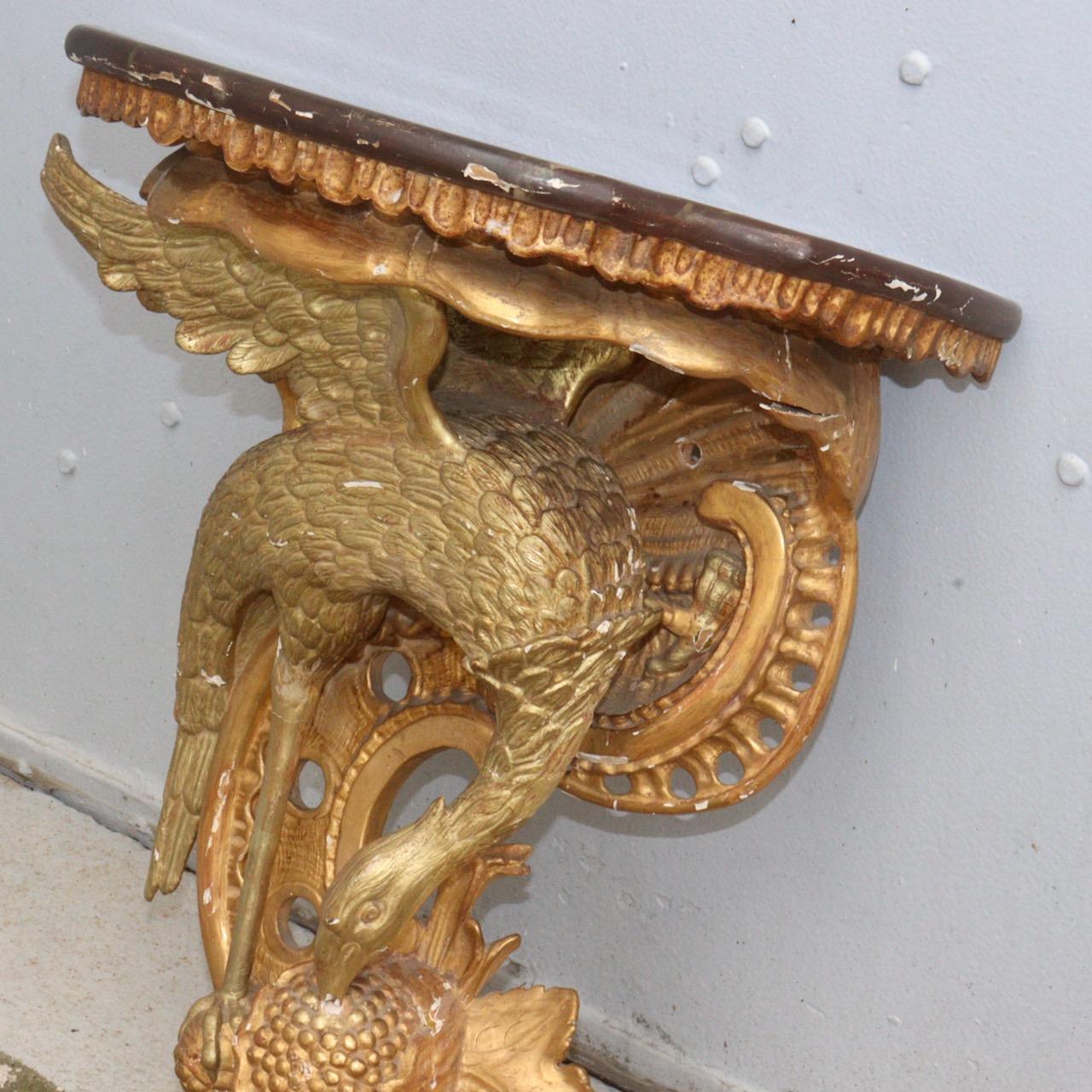 Fine Pair of George III Giltwood Wall Brackets For Sale at 1stDibs