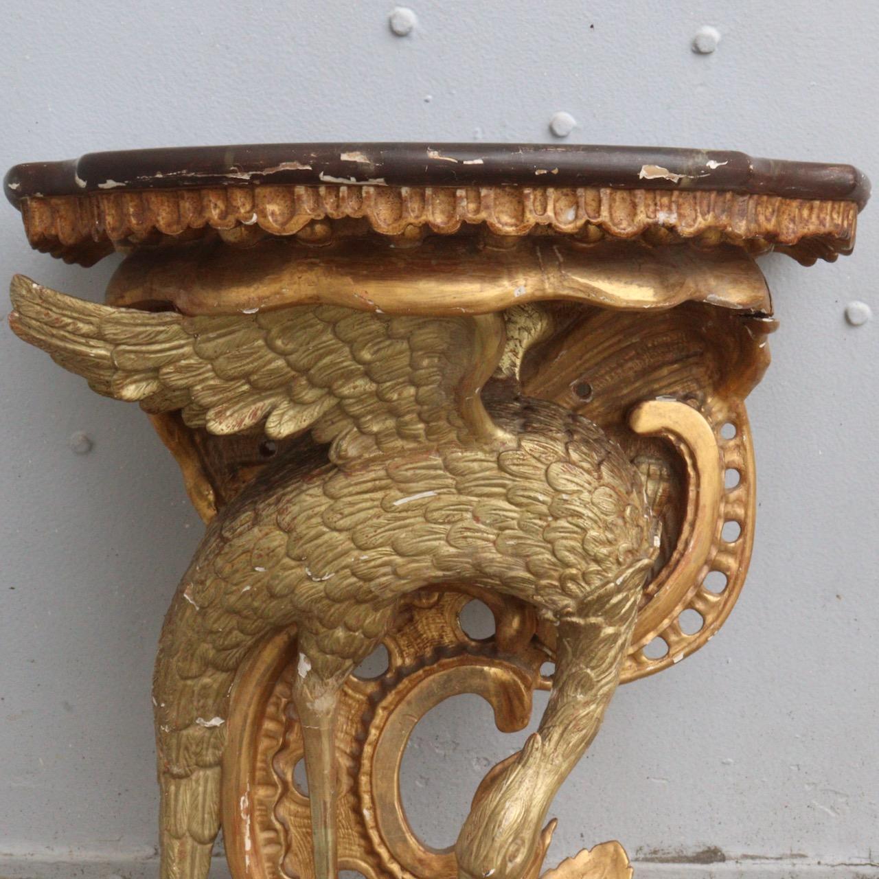 Fine Pair of George III Giltwood Wall Brackets For Sale at 1stDibs
