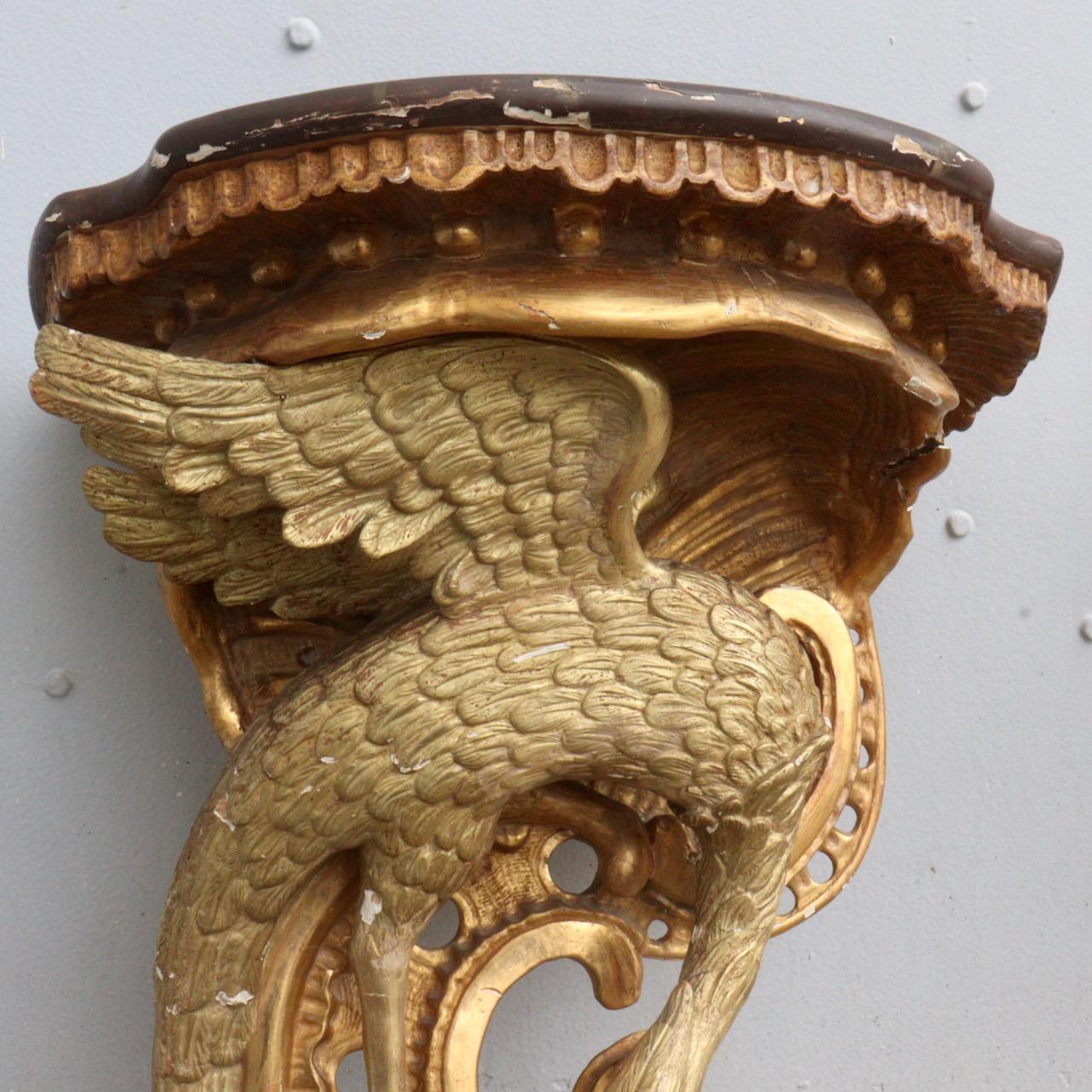 Fine Pair of George III Giltwood Wall Brackets For Sale at 1stDibs