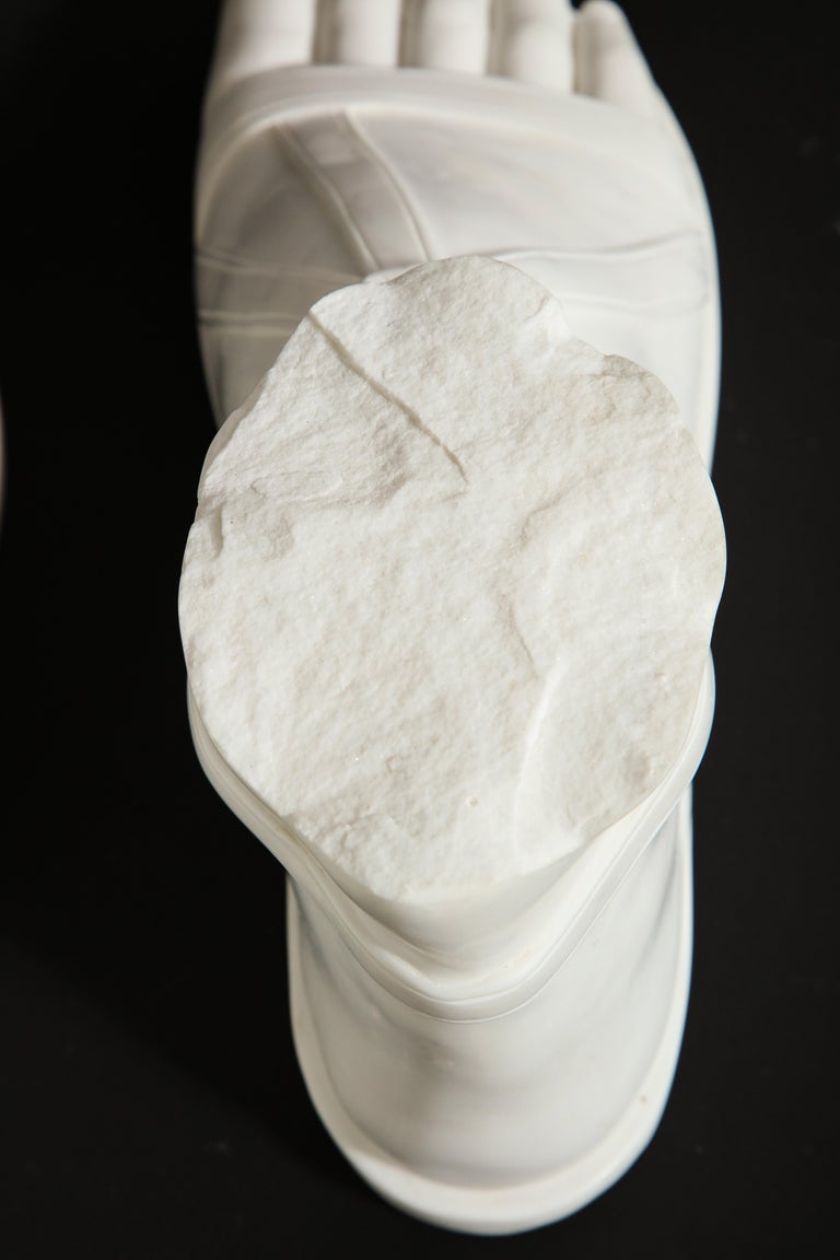 Fine Pair of Italian Roman Grand Tour Carrara Marble Feet at 1stDibs ...