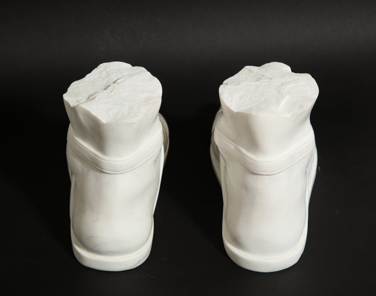 Fine Pair of Italian Roman Grand Tour Carrara Marble Feet at 1stDibs ...