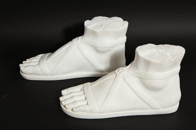 Fine Pair of Italian Roman Grand Tour Carrara Marble Feet at 1stDibs ...