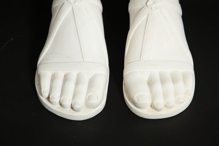 Fine Pair of Italian Roman Grand Tour Carrara Marble Feet at 1stDibs ...