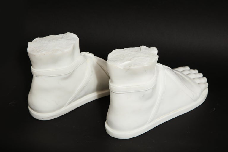 Fine Pair of Italian Roman Grand Tour Carrara Marble Feet at 1stDibs ...